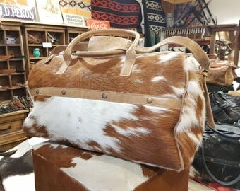 Cowhide Purse Unique Piece Cow Hide Handbag. Leather Bag.