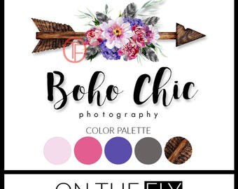 Boho logo design | Etsy