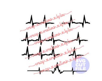 Heartbeat svg | Etsy