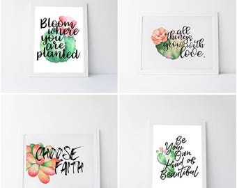 Succulent quote | Etsy