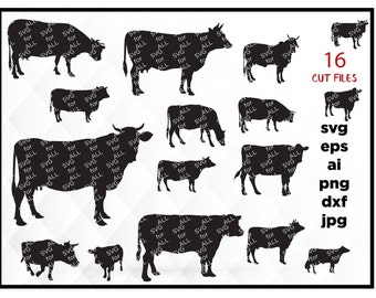 Cow silhouette | Etsy