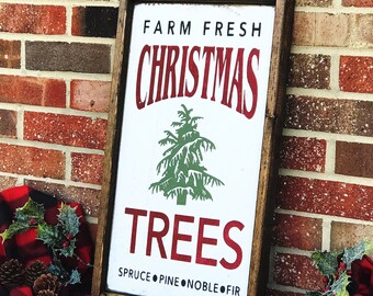 Christmas tree sign | Etsy