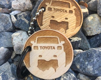 Wood keychain | Etsy