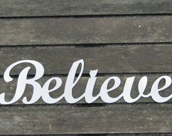 Believe word art | Etsy