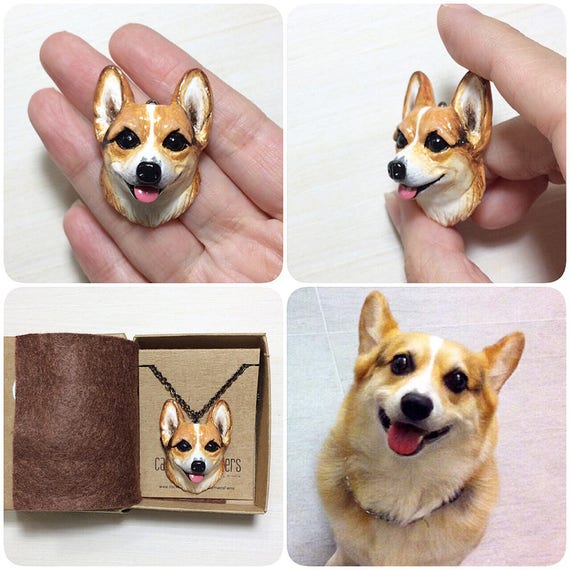 Custom dog portraits necklaces Custom dog necklace Dog