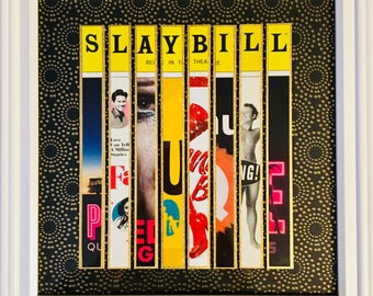 Custom Broadway Playbill Framed Art Collage Personalize It