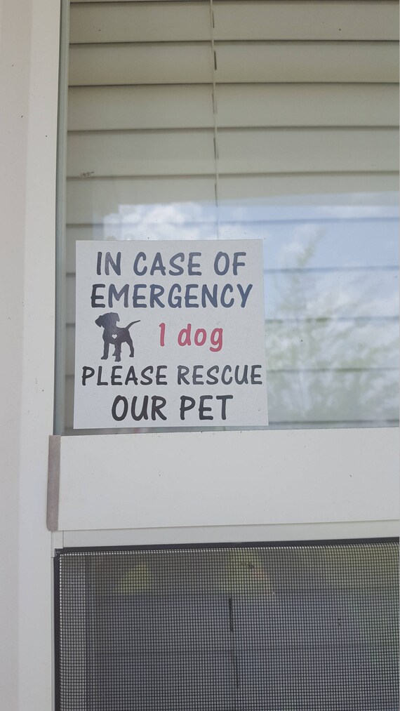 In Case of Emergency Save our Pets Save our animals