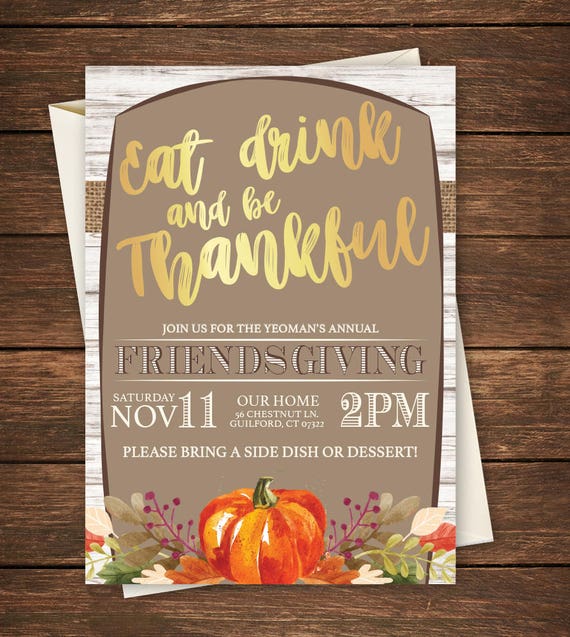 Friendsgiving Invitation Friends giving Invitation