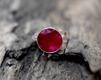 Natural ruby ring | Etsy