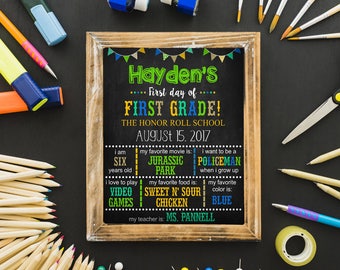 Watch Out Pre-K 5 Here I come First Day of School Chalkboard