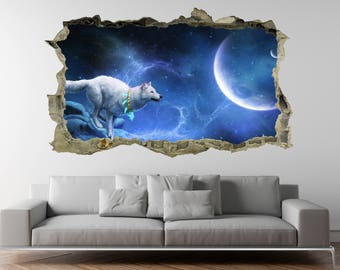Wolf wall decal | Etsy