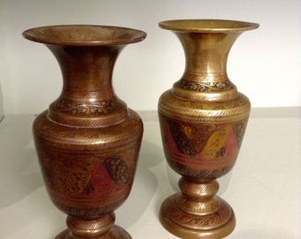 India brass vase | Etsy