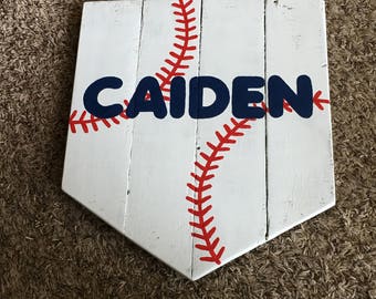 Home plate sign | Etsy