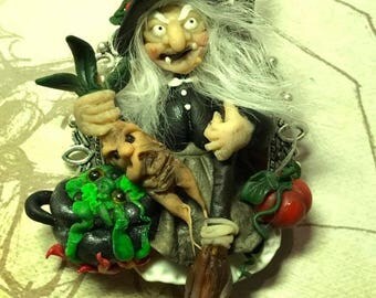 Polymer clay witch | Etsy