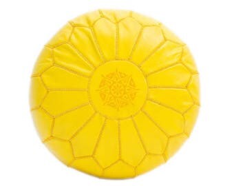 Yellow pouf | Etsy