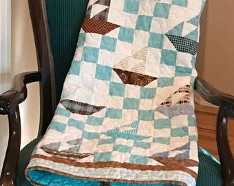 Sailboat quilt | Etsy