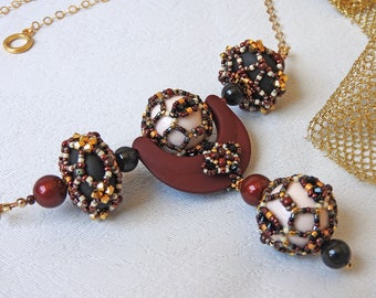 Big bead necklace | Etsy