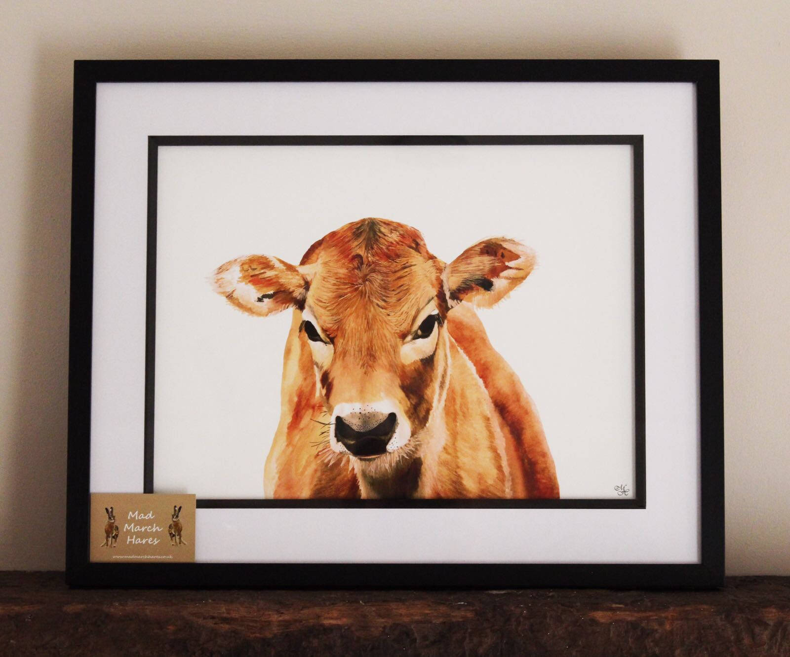 Jersey Cow Framed Print A3
