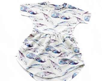 Girls whale dress | Etsy