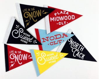 Mini pennant flags | Etsy