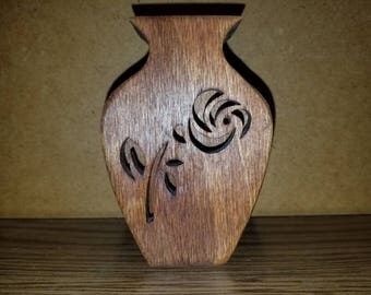 Small wooden vase | Etsy