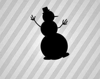 Snowman silhouette | Etsy