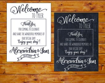 Wedding welcome card | Etsy