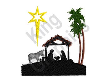 Nativity embroidery | Etsy