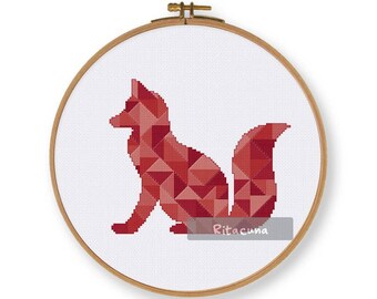 Geometric fox | Etsy