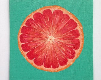 Grapefruit painting | Etsy