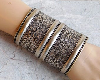 Embossed bracelet | Etsy