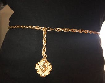 Gold chain belt | Etsy