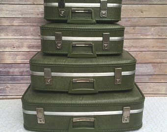 Suitcase stack | Etsy