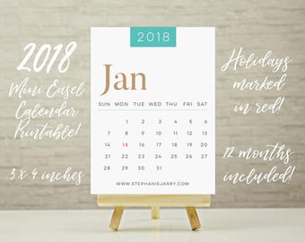 Mini calendar | Etsy