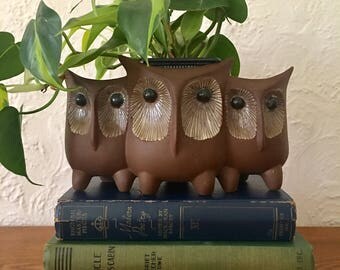 Owl flower pot | Etsy