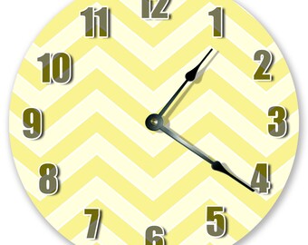 Chevron wall clock | Etsy