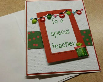 Card for teacher | Etsy