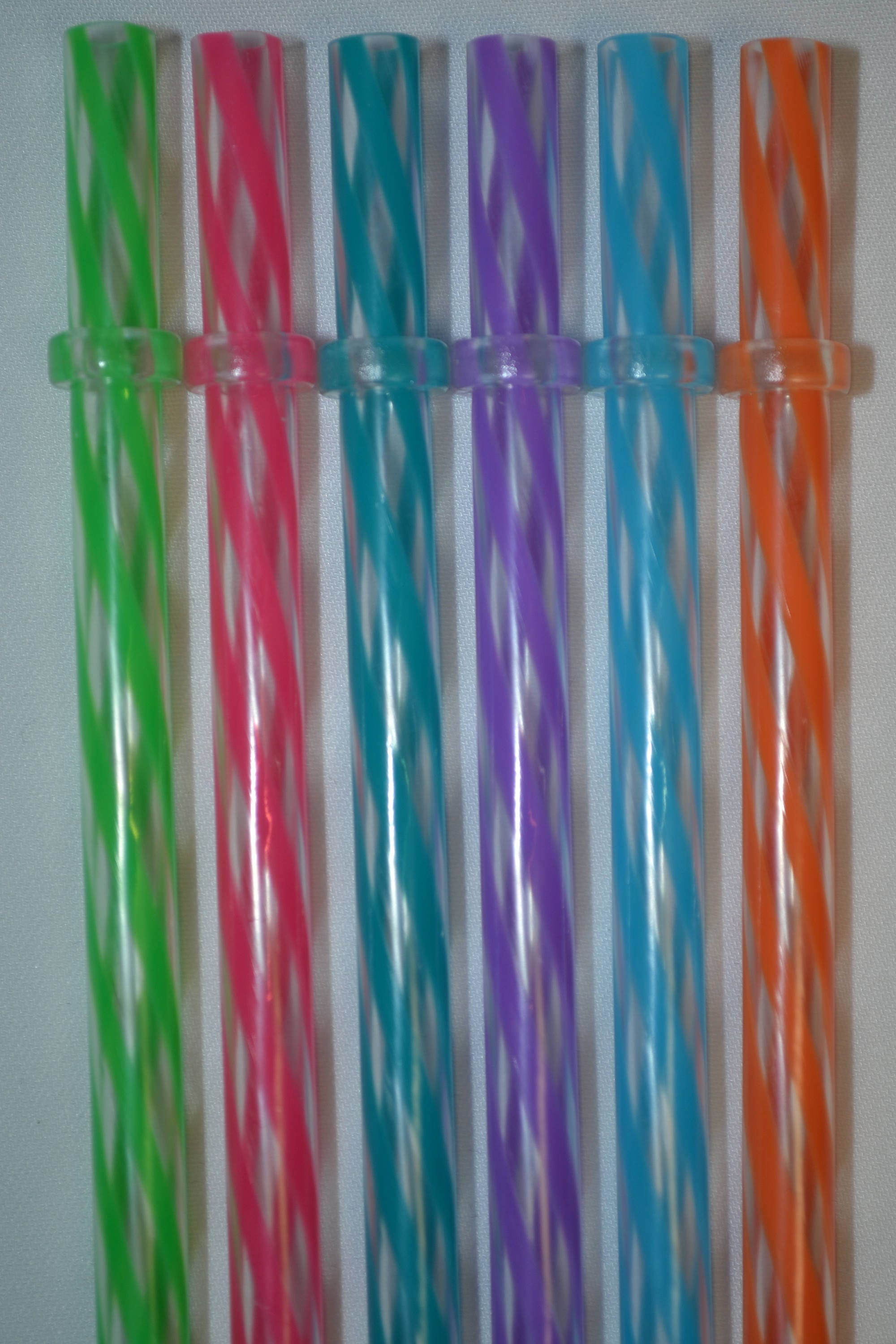11 Inch 6 Reusable Clear Swirly Straws Bpa Free
