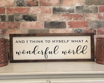 Wonderful world | Etsy