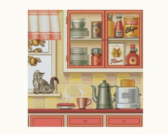 Kitchen cross stitch | Etsy