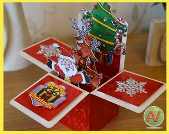 3d christmas card | Etsy