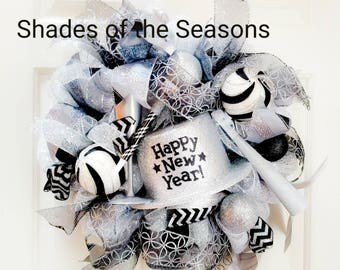 New years wreath | Etsy