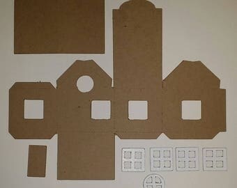 Putz Style House SALTBOX HOUSE-DIY Little Village Cardboard