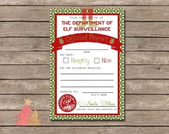 Christmas Report Card Digital Download Child's Report