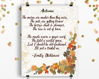 Autumn poem | Etsy
