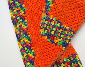 Orange afghan | Etsy