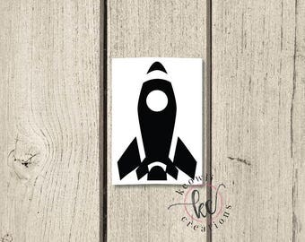 Rocket ship decal | Etsy