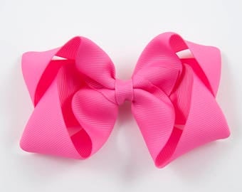 Pink hair bow | Etsy