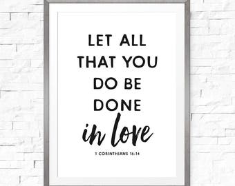 1 corinthians 16 14 | Etsy