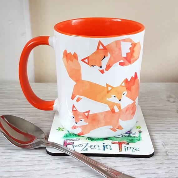 Watercolour Fox mug Coffee Mug Cute coffee mug Tribal decor